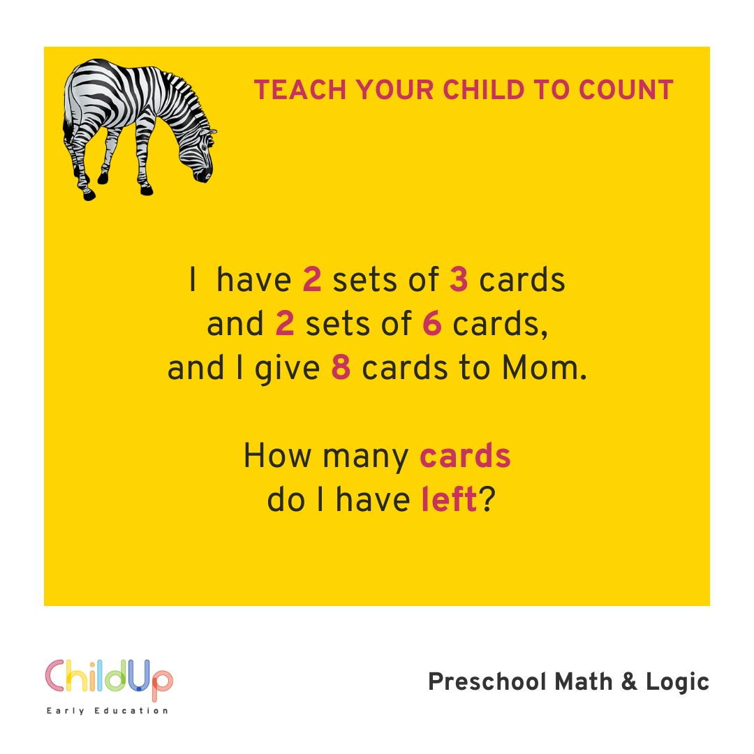 PRESCHOOL MATH & LOGIC - Counting sets of cards